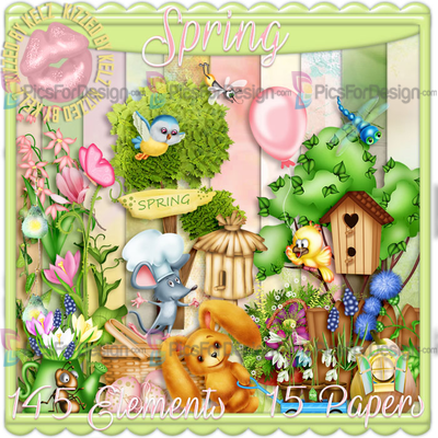 Spring - Illustration store PicsForDesign.com. PSP tubes, PSD ...
